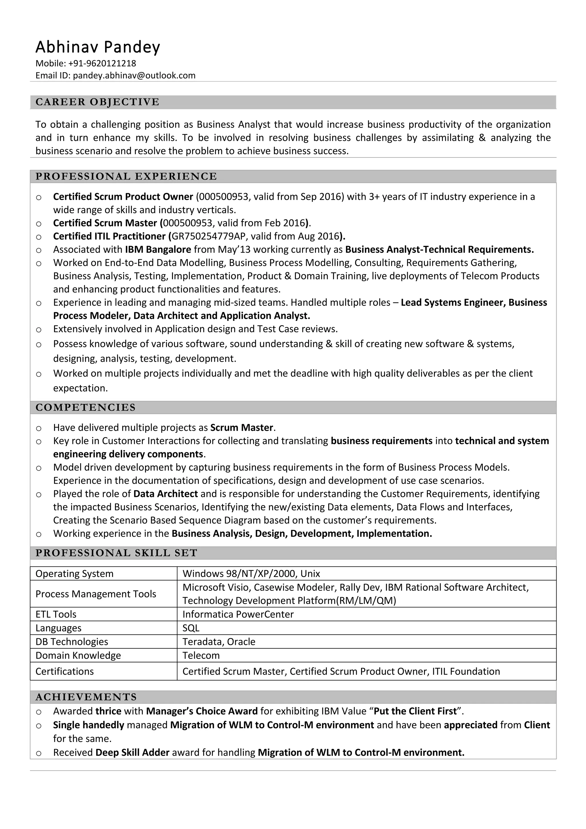 Abhinav Pandey-CV | PDF | Computer Software and Applications | Computing