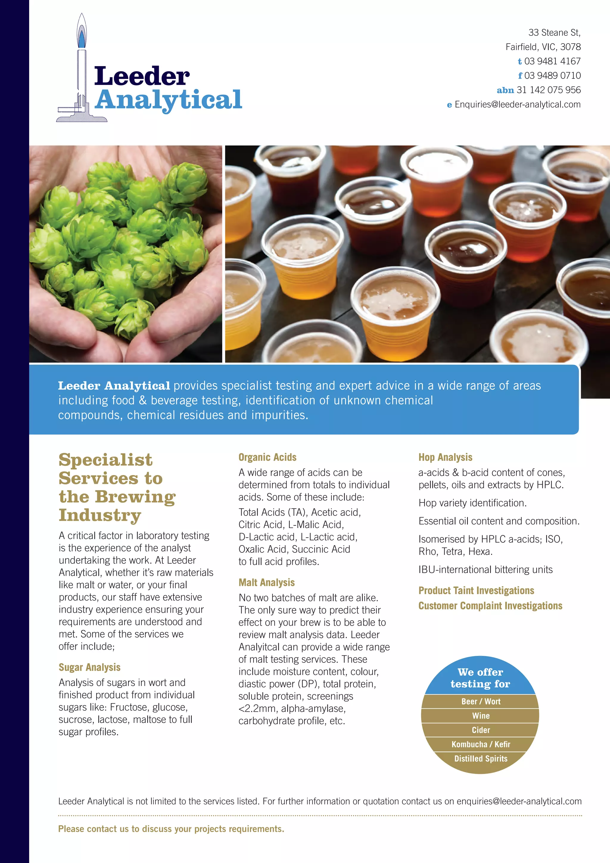 Leeder -Analytical Brewing Bro Vis05 | PDF | Chemistry | Science