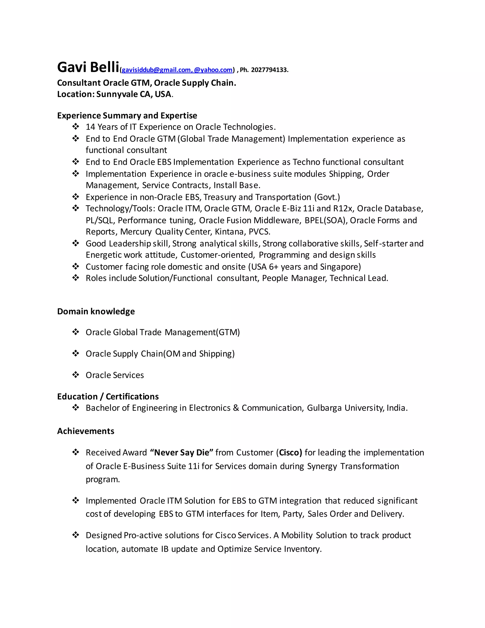 Gavi Profile | DOCX | Computer Software and Applications | Computing