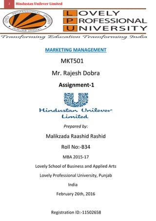 HUL PRODUCT MIX | PDF
