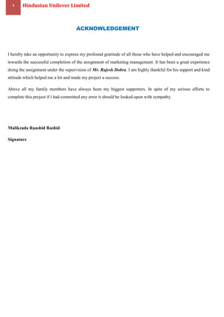 HUL PRODUCT MIX | PDF