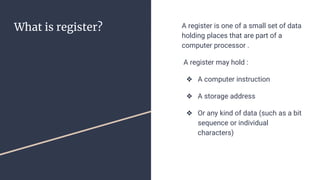 fetch execute cycle of registers | PPTX