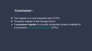 fetch execute cycle of registers | PPTX