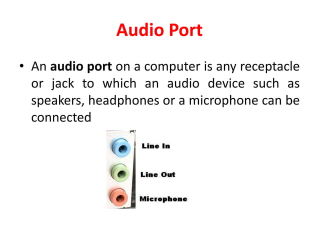 Ports of Mother Board | PPTX | Computer Peripherals | Computing