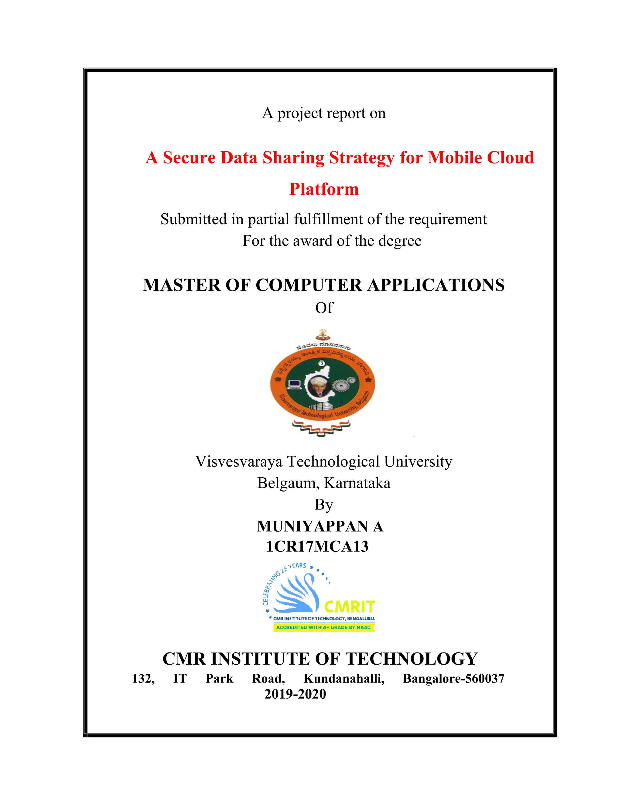 Ca1038 A Secure Data Sharing Strategy For Mobile Cloud Platform Pdf