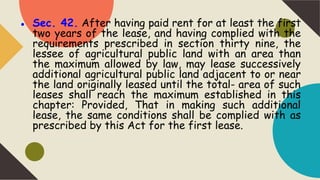 Ca 141 week 3 (lease and free patents) | PPTX
