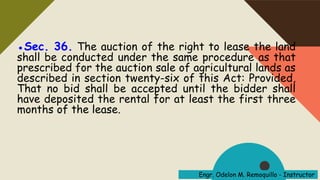 Ca 141 week 3 (lease and free patents) | PPTX