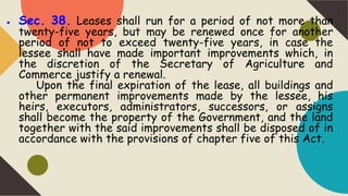 Ca 141 week 3 (lease and free patents) | PPTX