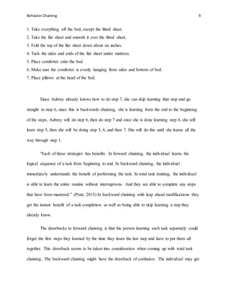 Behavior Chaining | DOCX