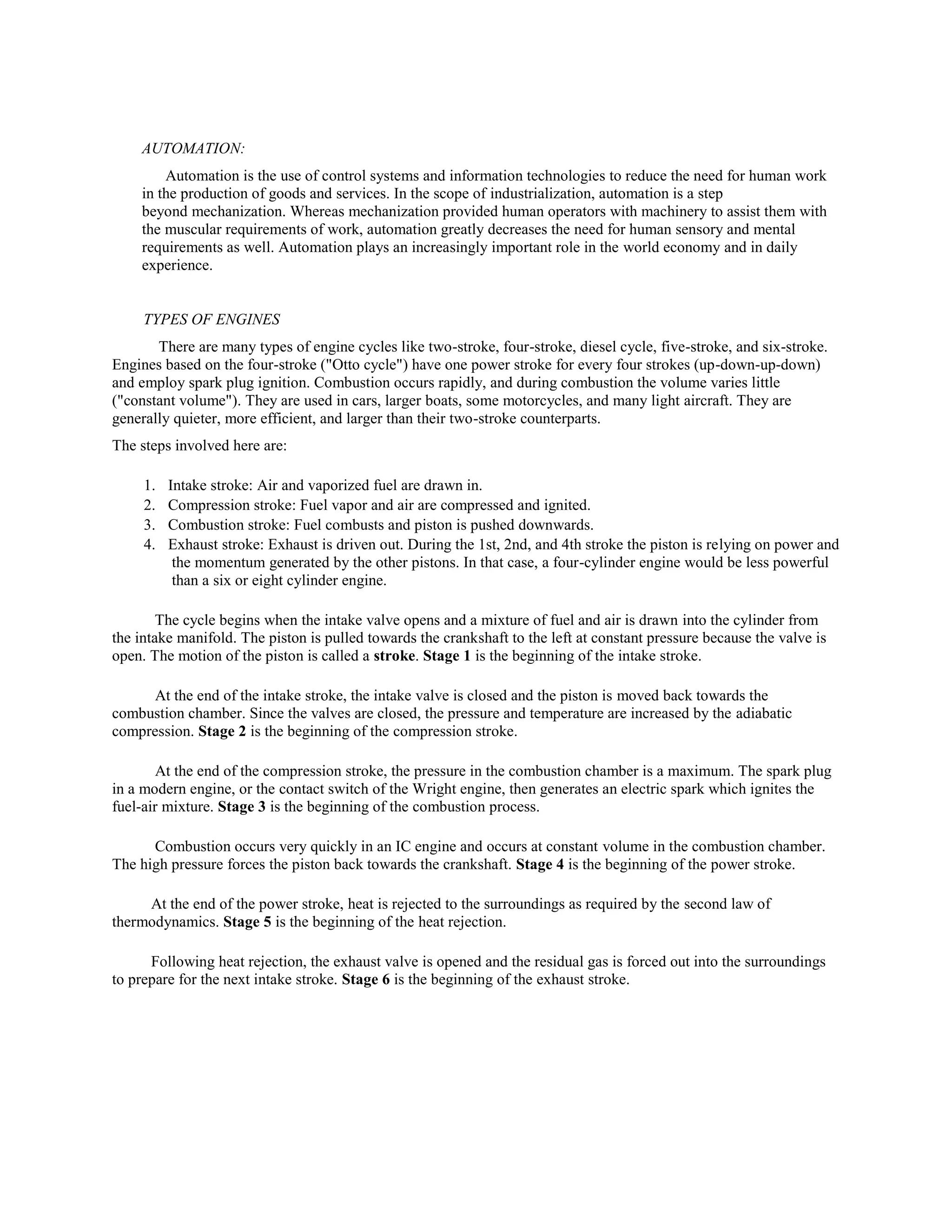 ENGINE PRESENTATION | PDF