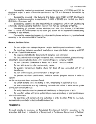 Engr. Asim Mahmood CV | DOC