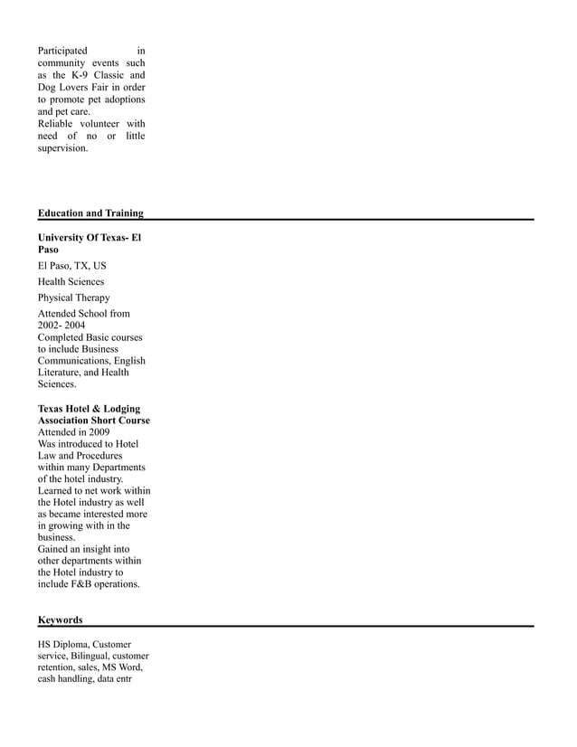 Martha 2015 Resume | PDF