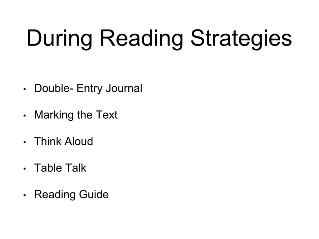 Before, During, and After reading strategies | PPTX