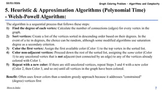 Graph Coloring Problem in Engineering Mathematics and Algorithms | PPTX