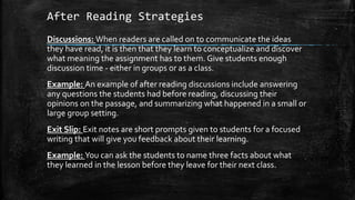 Before, during, and after reading strategies CA1 RED4348 | PPTX