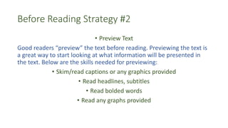 Ca #1 red reading strategies | PPT