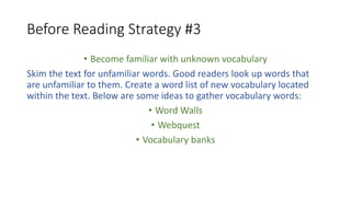Ca #1 red reading strategies | PPT
