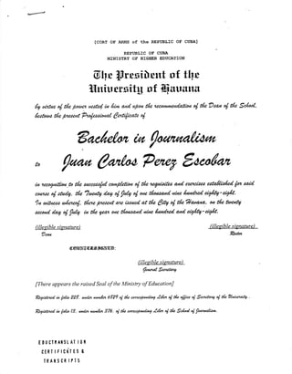 Journalism Diploma. English Translation | PDF