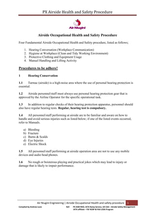 Airside Occupational Health and Safety Procedure - 2015 | PDF