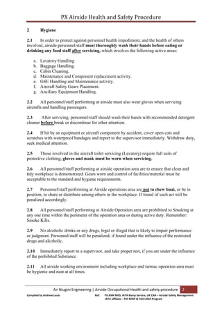 Airside Occupational Health and Safety Procedure - 2015 | PDF