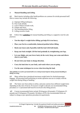 Airside Occupational Health and Safety Procedure - 2015 | PDF