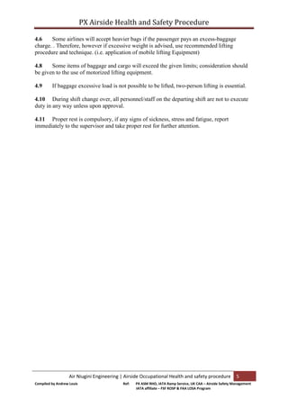 Airside Occupational Health and Safety Procedure - 2015 | PDF