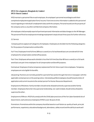 IPCO Employee Policy Manual | DOCX