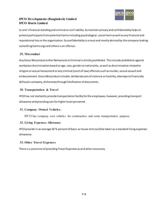 IPCO Employee Policy Manual | DOCX