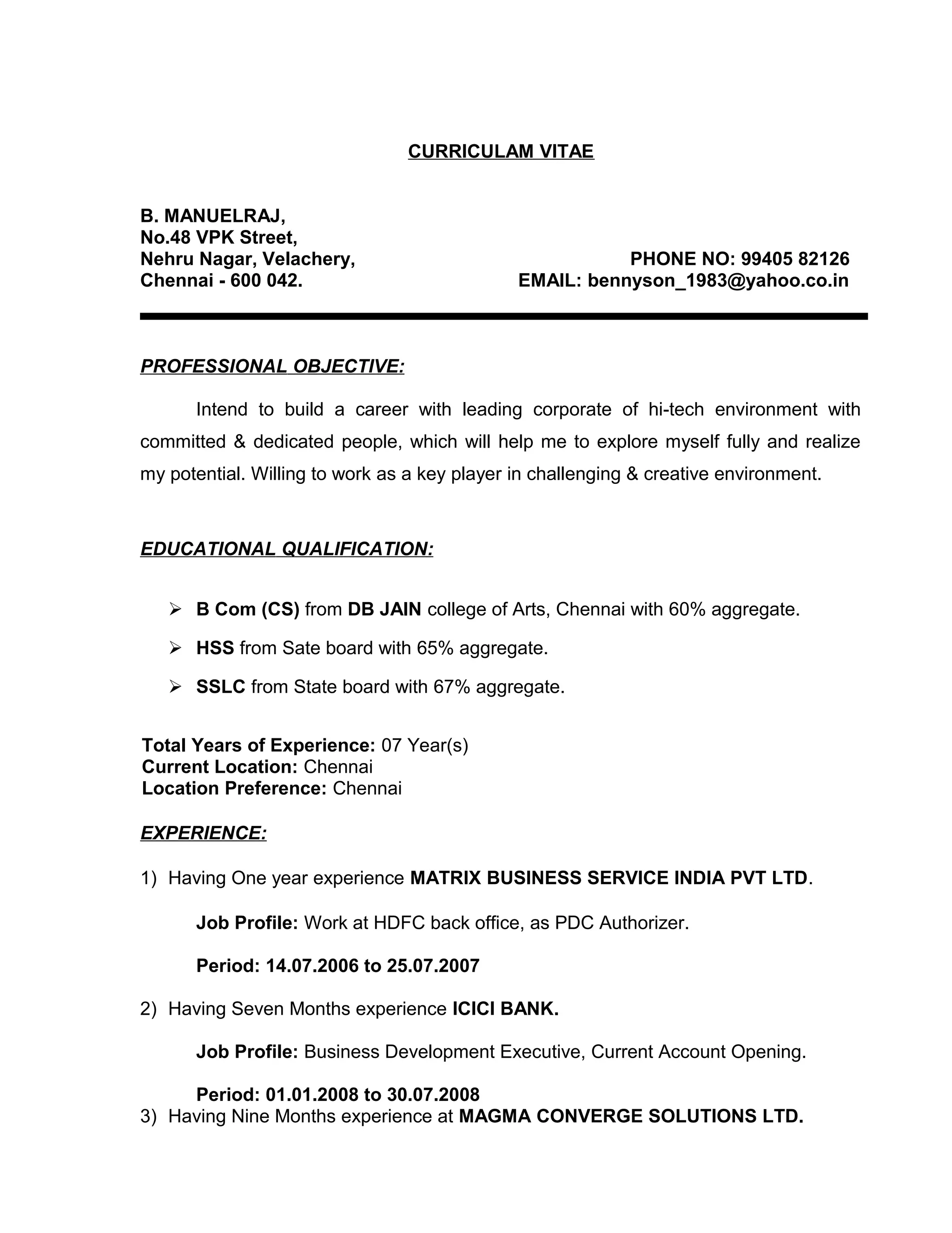 RESUME | DOC | Business Accounting & Finance | Business