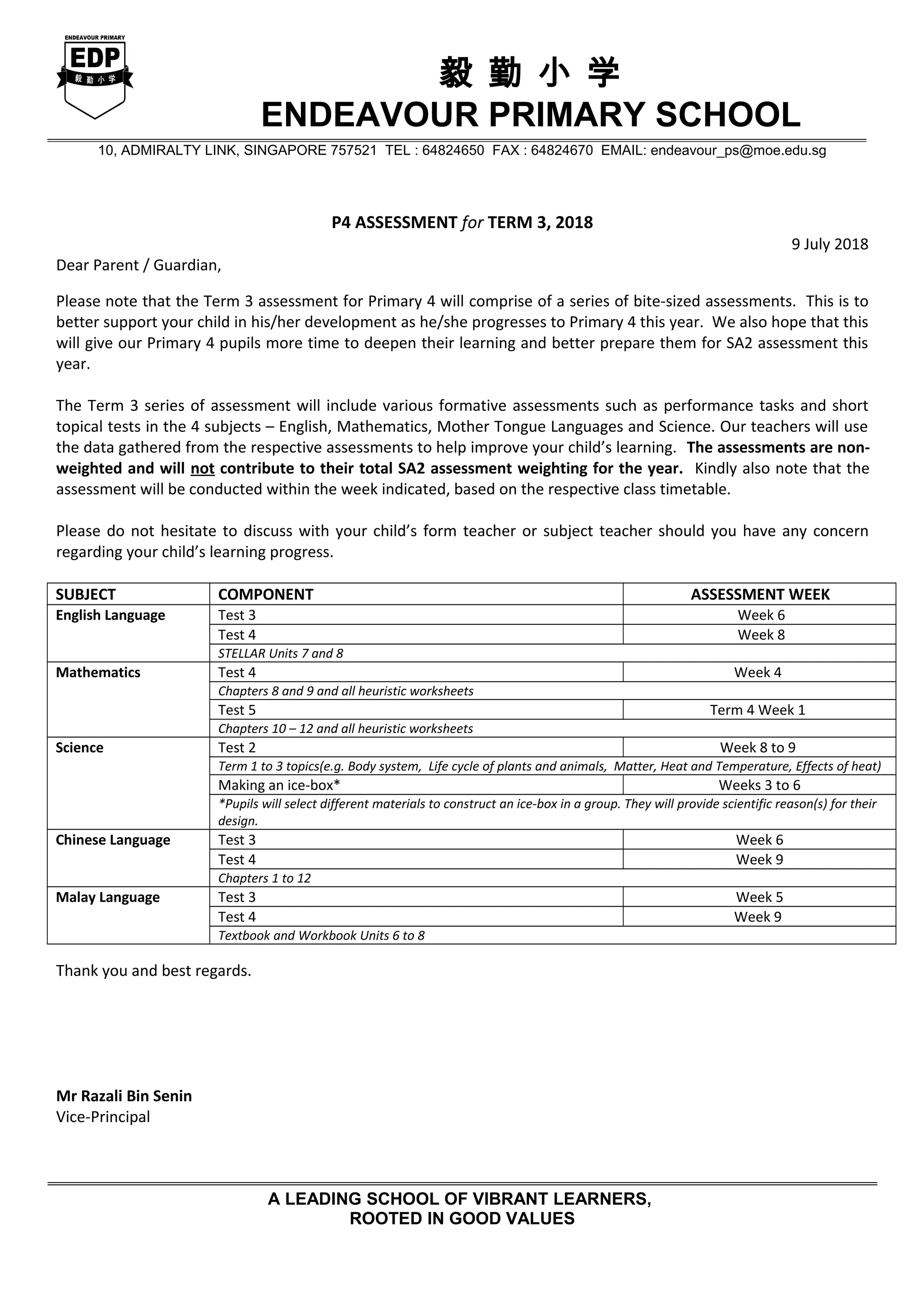 P4 Term 3 Assessments | DOC