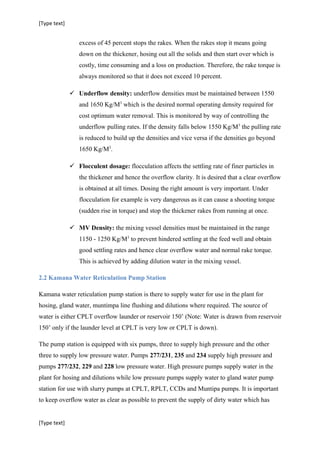 Report on Leaching Washing and Solvent Extraction Sections | DOC