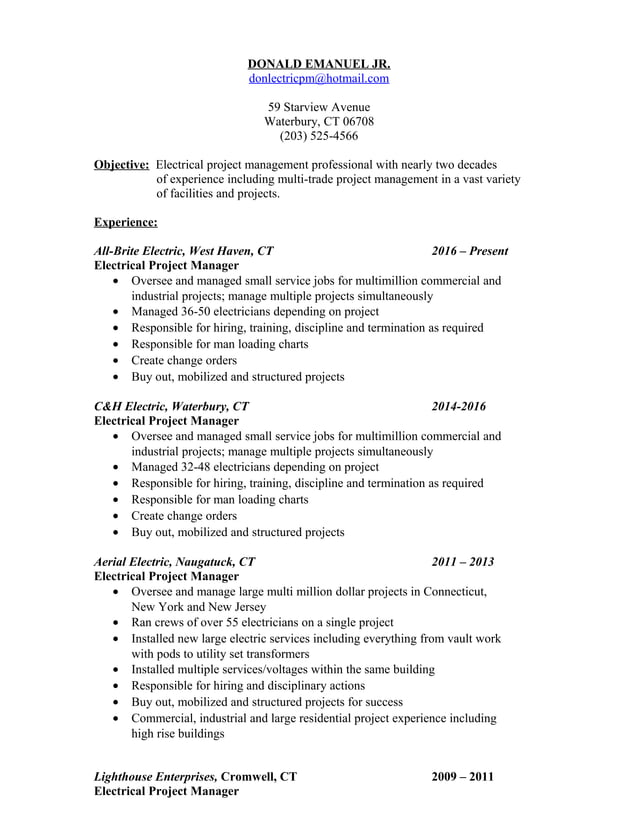 Don Emanuel Resume | PDF
