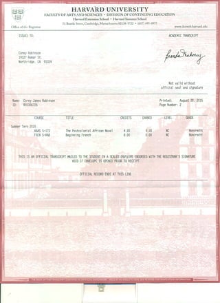 HarvardTranscripts | PDF