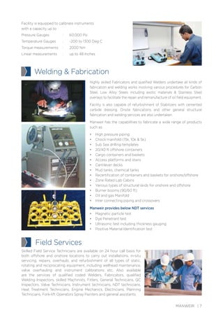 Manweir Brochure | PDF