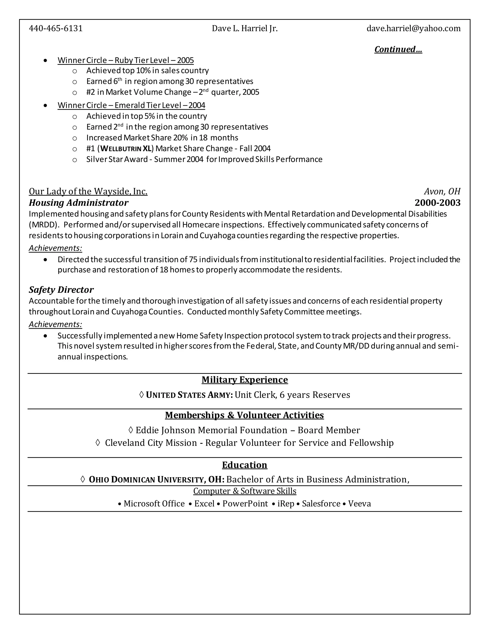 Dave Resume12112016 | DOCX | Pharmaceutical Industry | Industries