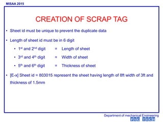 Scrap Managemnt in Sheet metal industry | PPTX