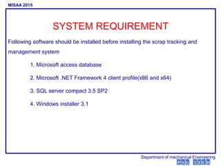 Scrap Managemnt in Sheet metal industry | PPTX
