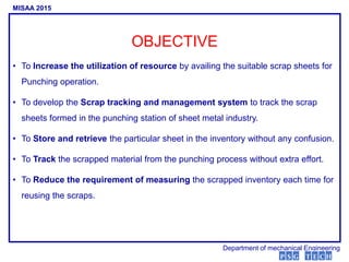 Scrap Managemnt in Sheet metal industry | PPTX