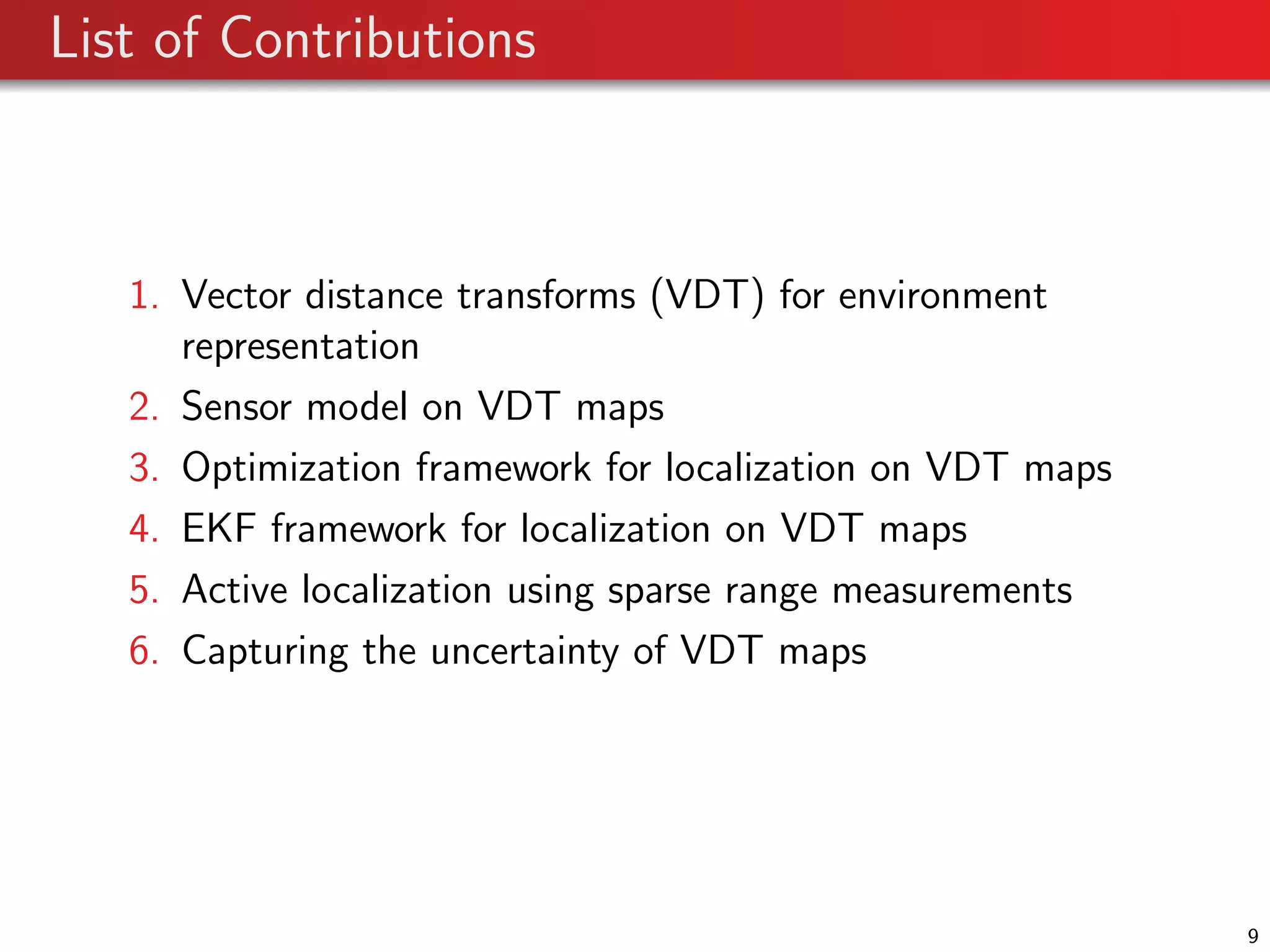 Vector Distance Transform Maps for Autonomous Mobile Robot Navigation | PPT