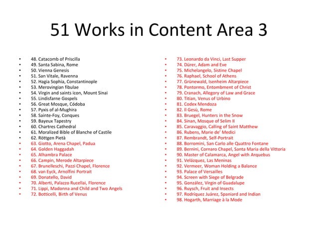 AP Art History Content Area 3 Part II (Early EU & Americas) | PPTX