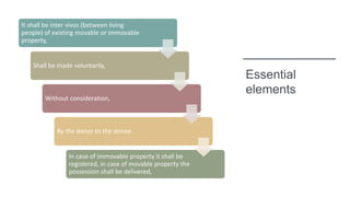 Gifts under the transfer of property act. | PPT