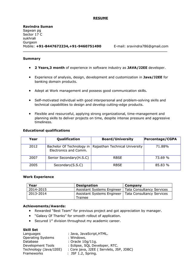 Ravindra_Resume | PDF