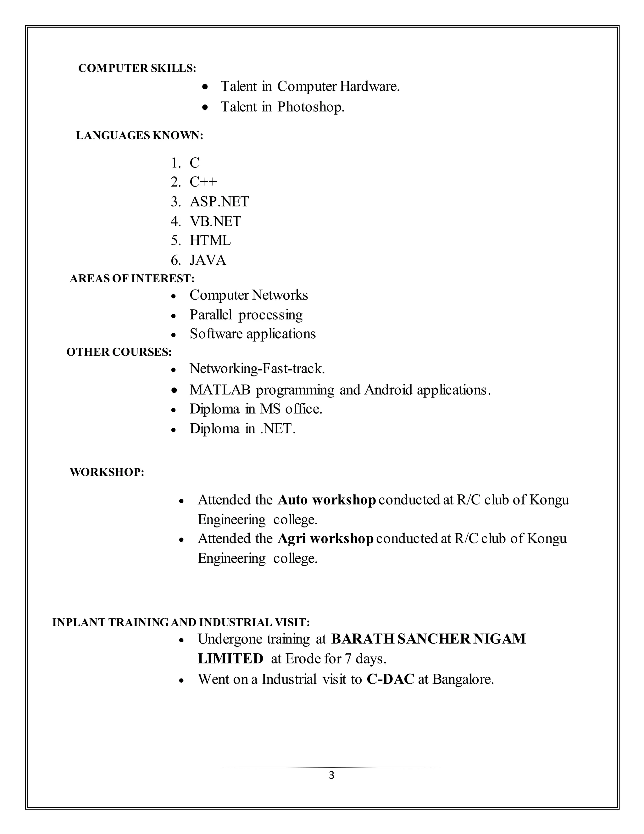 resume | DOCX | Computing | Technology & Computing