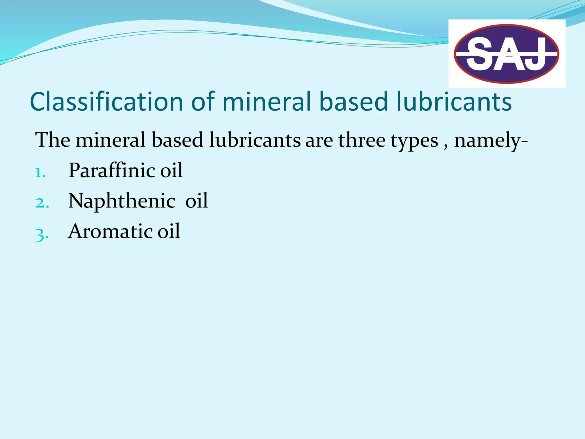 Presentation on lubricants | PPTX