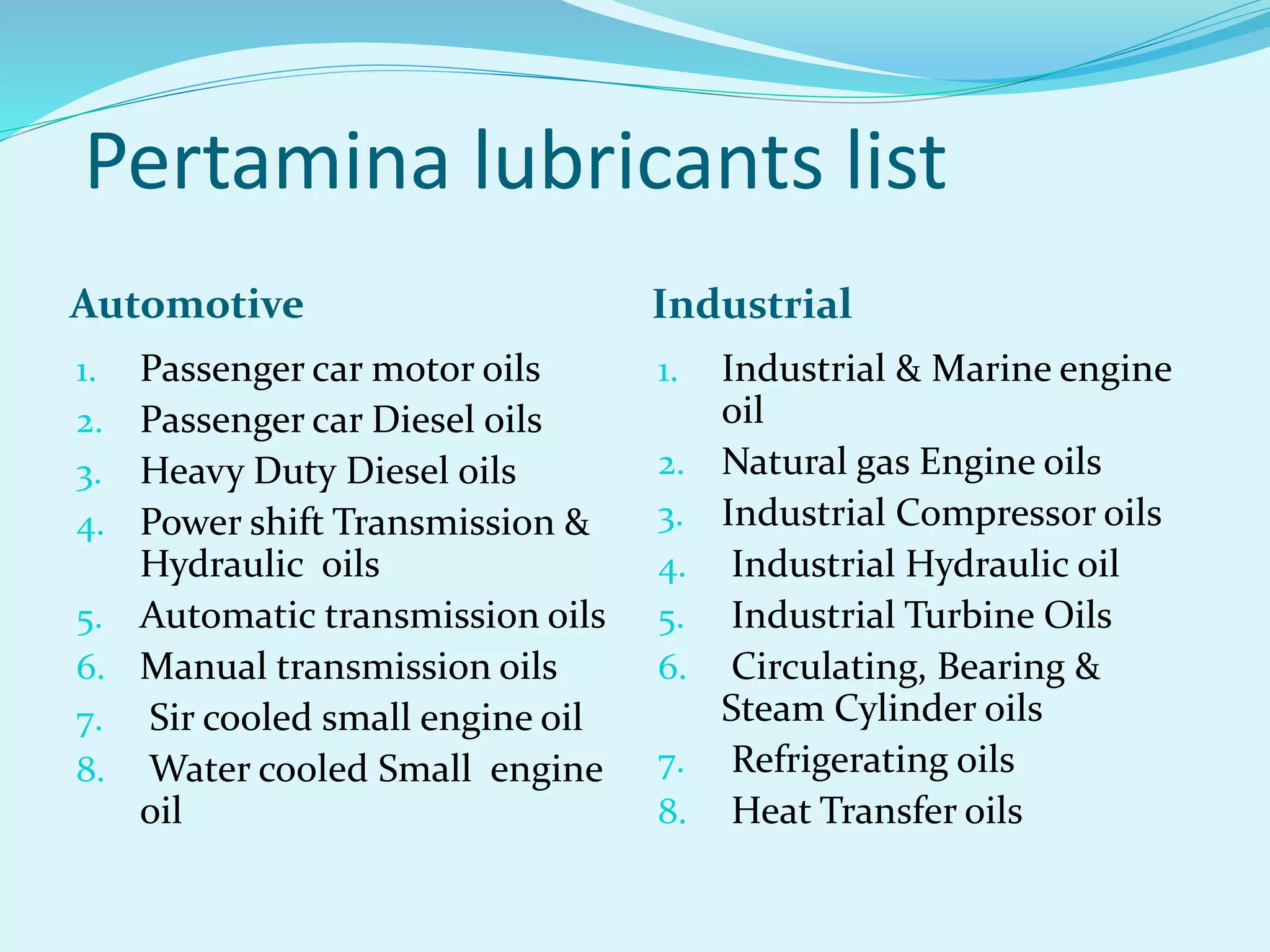 Presentation on lubricants | PPTX