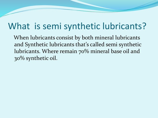 Presentation on lubricants | PPTX | Geology | Science