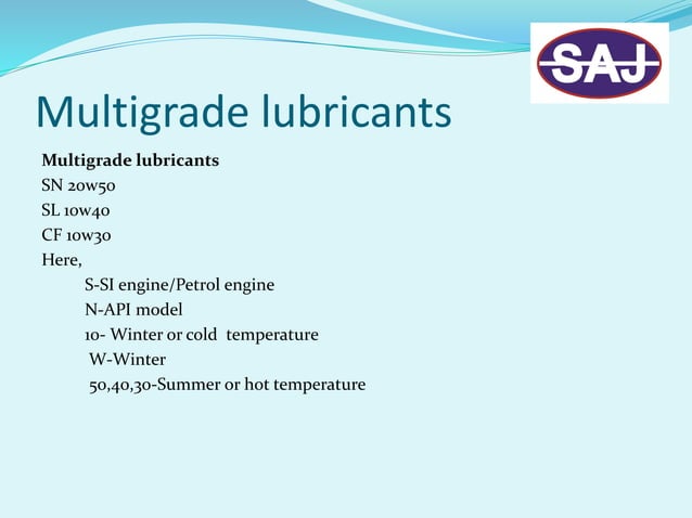 Presentation on lubricants | PPTX | Geology | Science