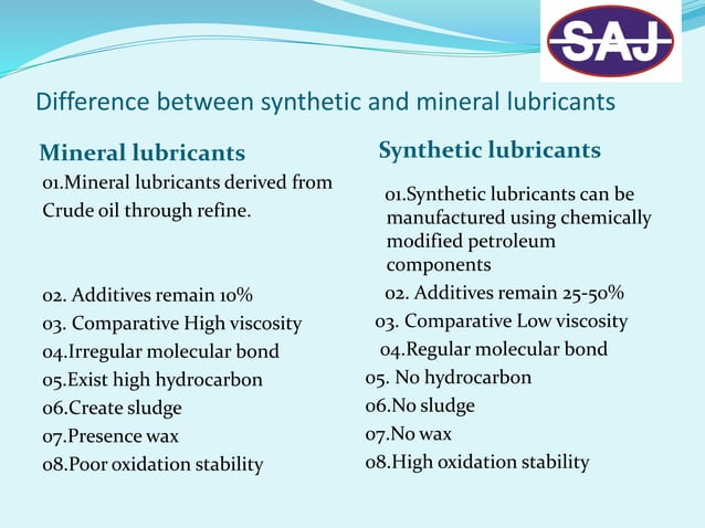 Presentation on lubricants | PPTX | Geology | Science