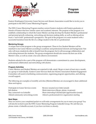 Career Mentor Packet | PDF