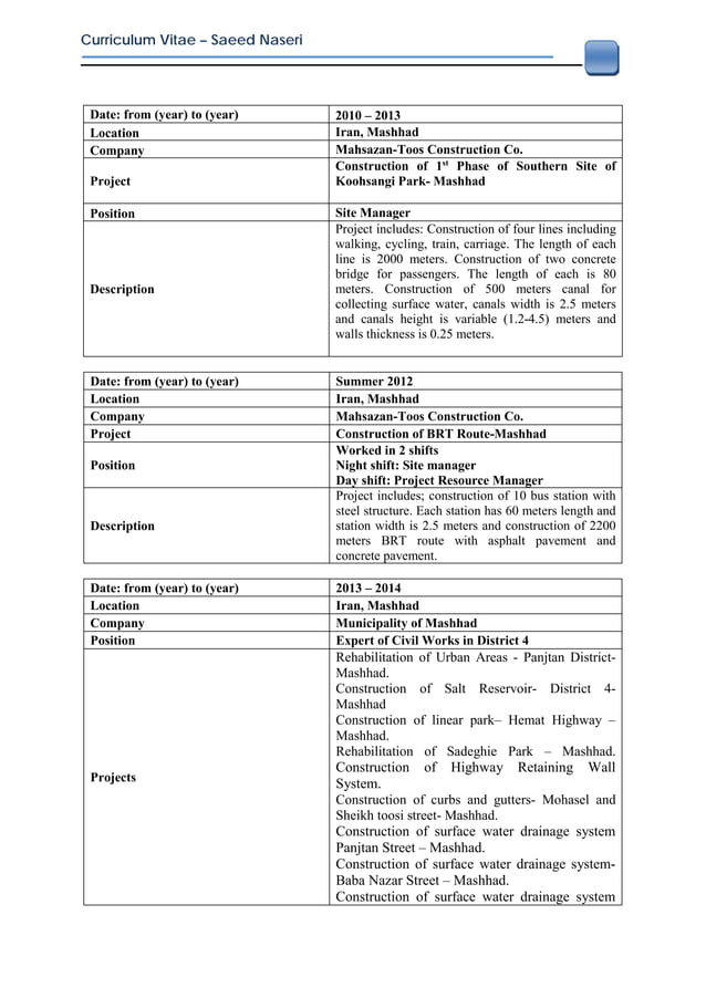 Saeed Naseri CV | PDF